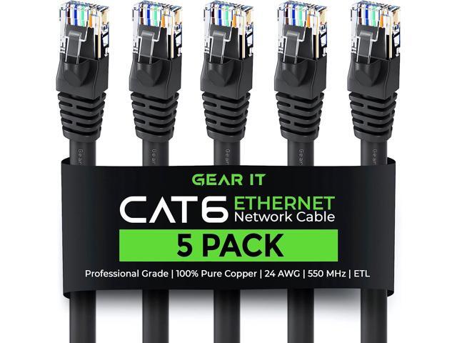 Click here for GearIT Cat 6 Ethernet Cable 100 ft (5-Pack) - Cat6... prices