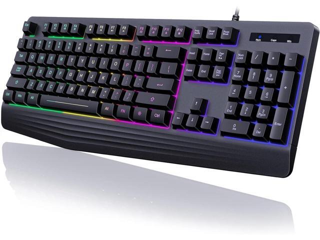 Click here for Gaming Keyboard  7-Color Rainbow LED Backlit  104... prices
