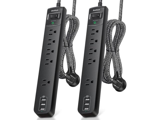Click here for 2 Pack Power Strip Surge Protector - 5 Widely Spac... prices