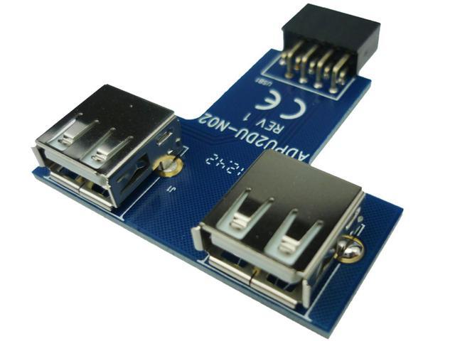 Click here for Motherboard USB 2.0 9Pin Female to 2 Port A Female... prices