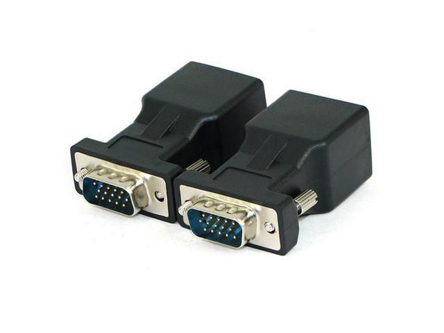 Click here for 2 Pack VGA Extender Male To RJ45 CAT5 CAT6 20M Net... prices
