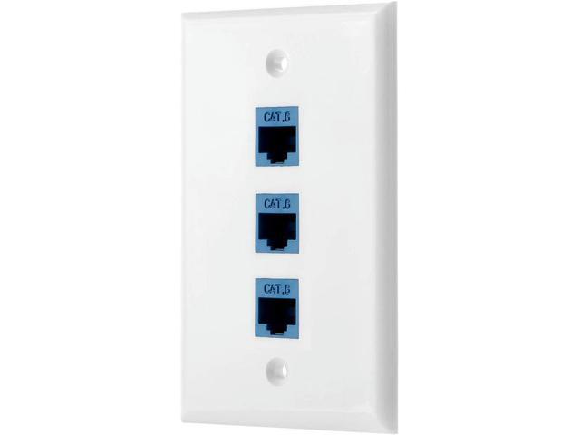Click here for 1Pack 3-Port Ethernet Wall Plate  RJ45 Wall Plate... prices