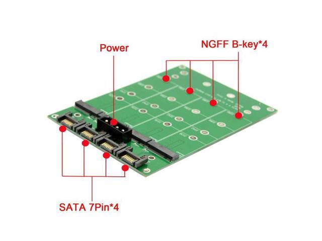 Click here for 4 Lane M.2 NGFF B or B/M key SSD to SATA 7Pin Hard... prices