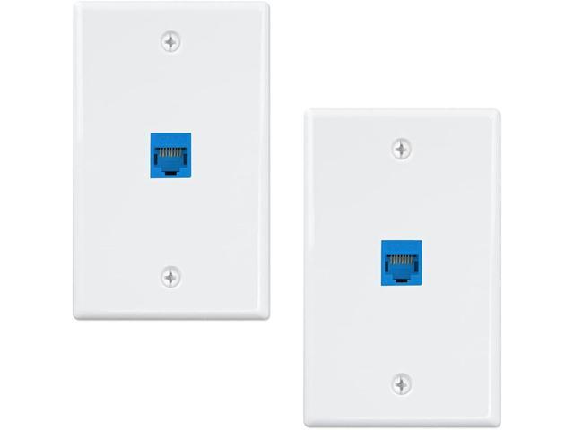 Click here for 2-Pack 1 Port Ethernet Wall Plate  RJ45 Cat6 Femal... prices