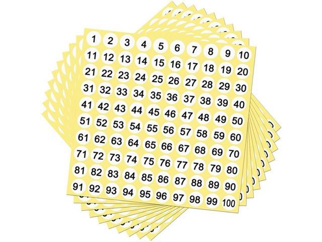 Click here for 100 Sheets Number Labels Stickers 1-100 Numbers Ro... prices
