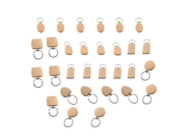 Click here for 30Pcs/Lot Diy Blank Wooden Key Chain Rectangle Hea... prices