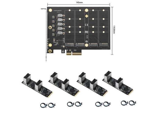 Click here for IOCREST PCIe X4 Expansion Card 4 M.2 NVMe to 32 SA... prices