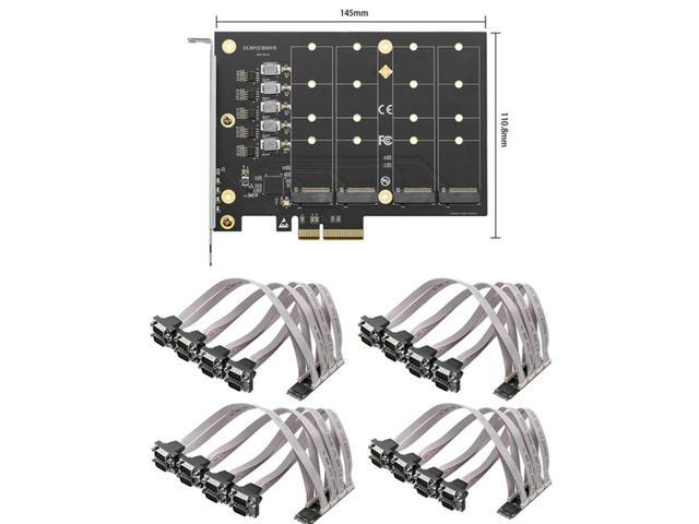 Click here for IOCREST PCIe X4 Expansion Card 4 M.2 NVMe to 32 RS... prices