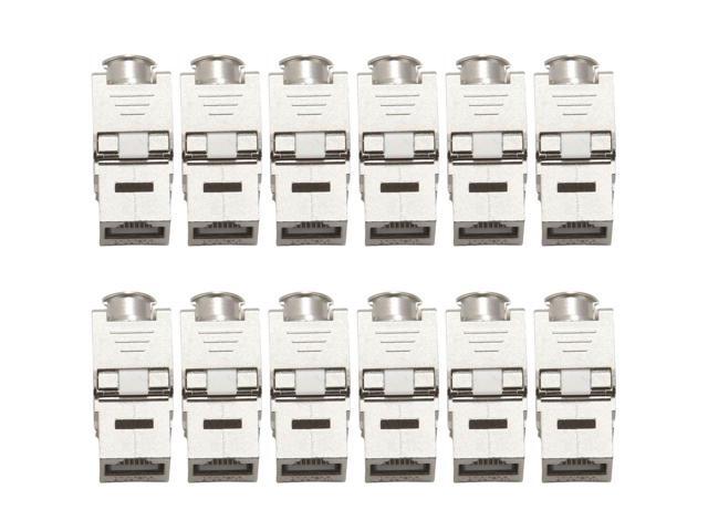 Click here for 12 Pcs RJ45 Keystone Cat7 Cat6A Shielded FTP Zinc... prices