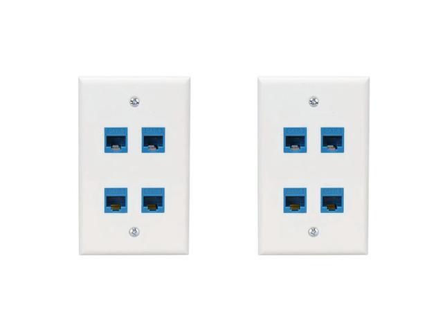 Click here for Ruths sister 2X Ethernet Wall Plate 4 Port Wall Pl... prices