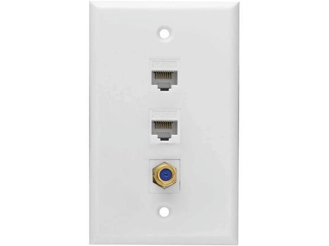 Click here for Ruths sister 3X Ethernet Coax Wall Plate 2 Port Ca... prices