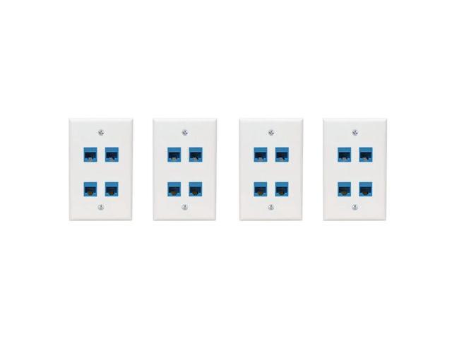 Click here for Ruths sister 4X Ethernet Wall Plate 4 Port Wall Pl... prices