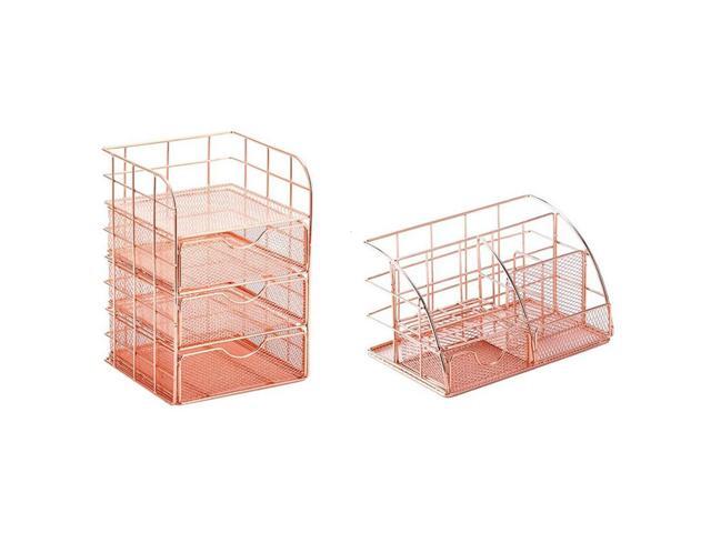 Click here for Ruths sister 2 Pcs Rose Gold Desk Storage Box Crea... prices