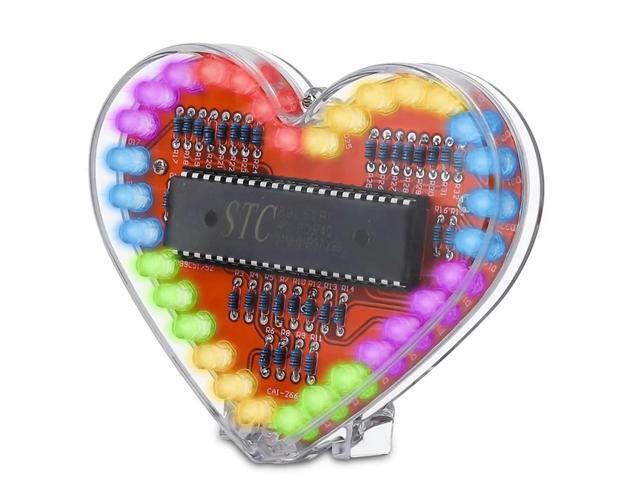 Click here for Heart Shaped RGB LED Flashing Light Module DIY Ele... prices