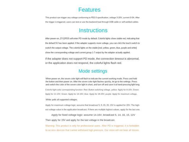 Click here for 2 Pcs ZY12PDN USB-C PD2.0/3.0 to DC Converter Powe... prices