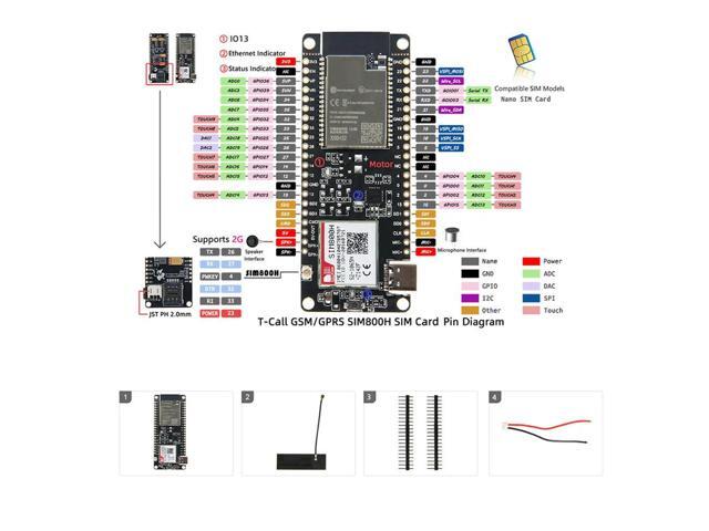 Click here for SIM800H Wireless Module T-Call & PMU MCU32 Module... prices