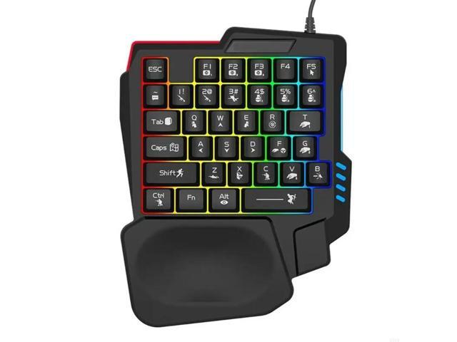 Click here for Handed Mechanical Feel Keyboard with USB Corded Mi... prices