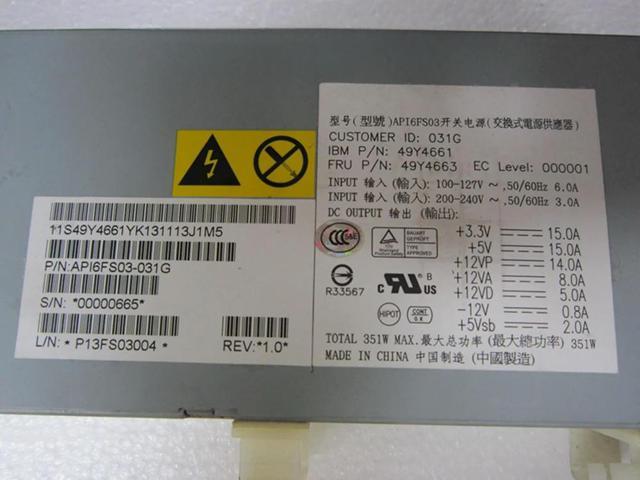 Click here for For X3250M3 351W server power supply 49Y4661 49Y46... prices