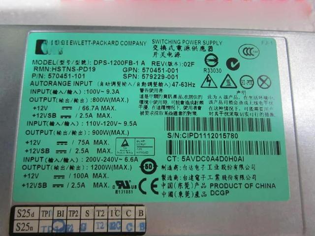 Click here for For DL580/585/980G7 1200W Platinum Power Supply 57... prices