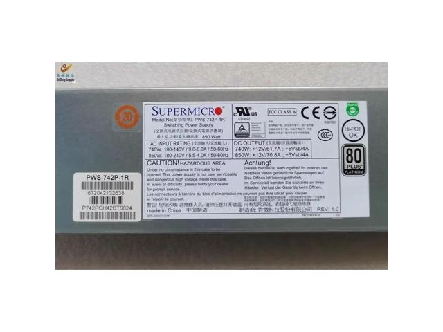 Click here for For PWS-742P-1R 850W Server Redundant Power Supply prices