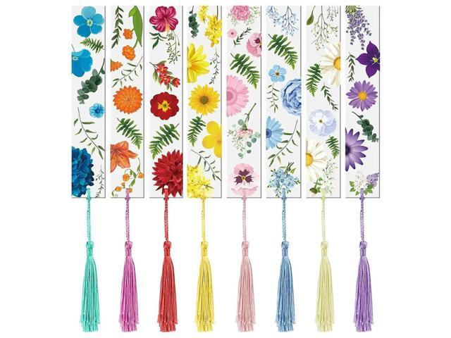 Click here for 8PC Colorful Flower Acrylic Bookmarks Transparent... prices