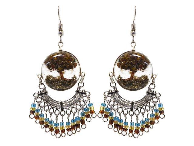 Click here for Tree of Life Crushed Chip Stone Inlay Round Acryli... prices