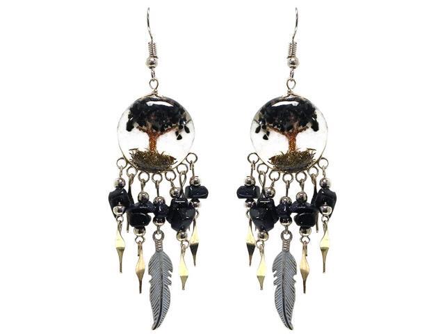 Click here for Tree of Life Crushed Chip Stone Inlay Round Acryli... prices