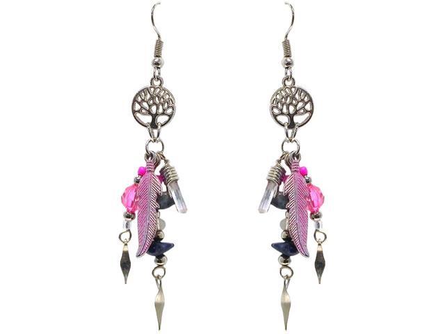 Click here for Round Silver Metal Tree of Life Chip Stone Clear Q... prices