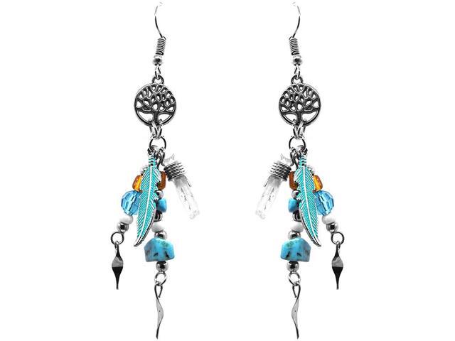 Click here for Round Silver Metal Tree of Life Chip Stone Clear Q... prices