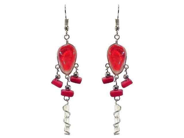 Click here for Teardrop Shaped Cats Eye Glass Bead Chip Stone Wir... prices