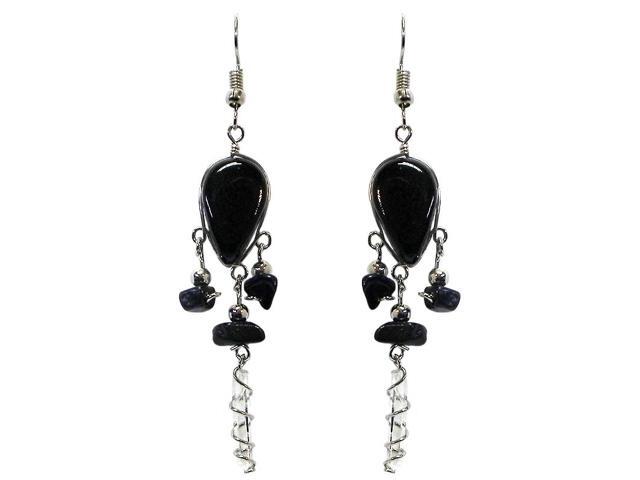 Click here for Teardrop Shaped Cats Eye Glass Bead Chip Stone Wir... prices