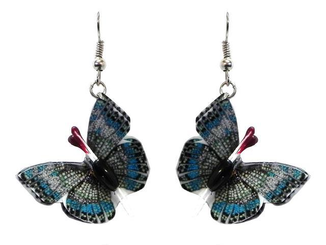Click here for 3D Butterfly Fluttering Animal Dangle Earrings - W... prices