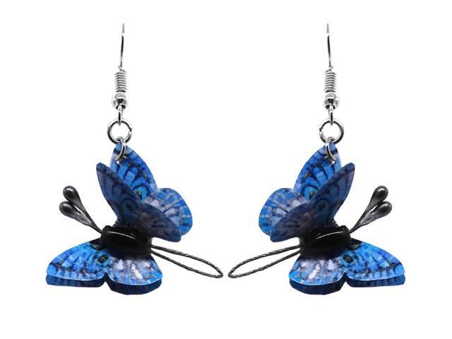 Click here for 3D Butterfly Fluttering Animal Dangle Earrings - W... prices