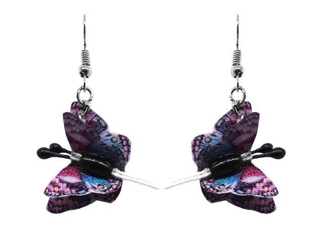 Click here for 3D Butterfly Fluttering Animal Dangle Earrings - W... prices