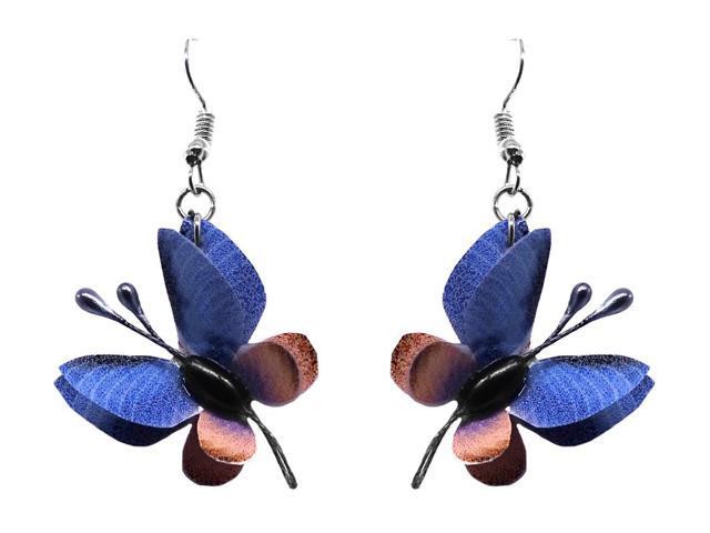 Click here for 3D Butterfly Fluttering Animal Dangle Earrings - W... prices