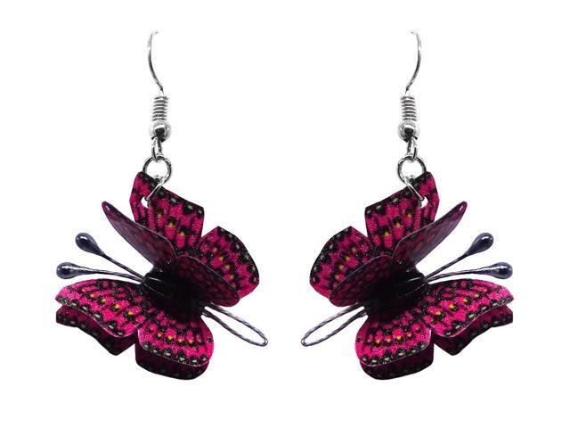 Click here for 3D Butterfly Fluttering Animal Dangle Earrings - W... prices