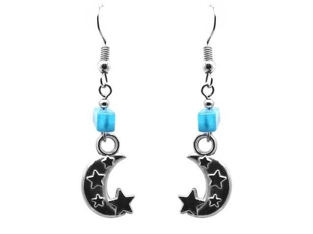 Click here for Crescent Half Moon and Stars Silver Metal Charm Ch... prices