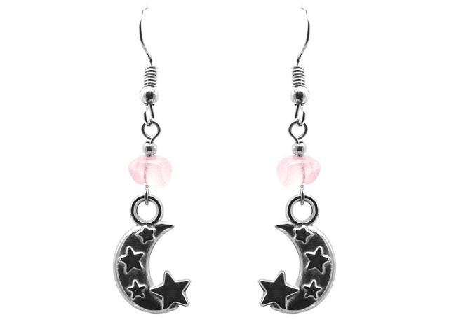Click here for Crescent Half Moon and Stars Silver Metal Charm Ch... prices