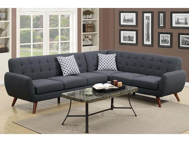 Click here for Erts Ash Black 2 Piece Sectional Sofa Upholstered... prices