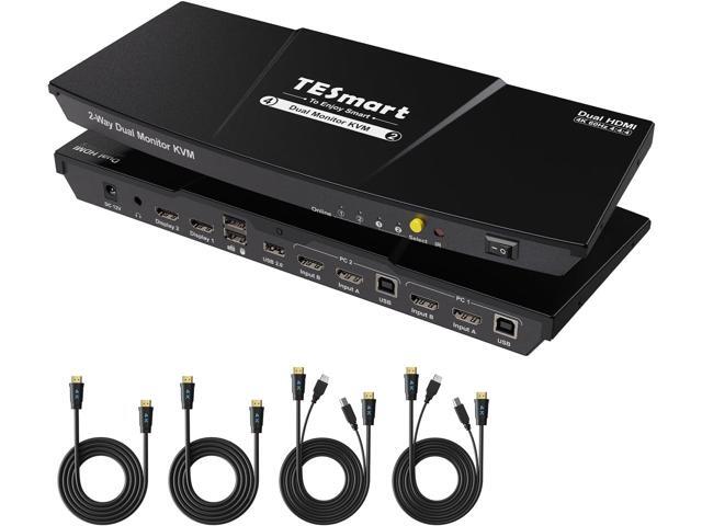 Click here for HDMI KVM Switch 2 Monitors 2 Computers 4K@60Hz  US... prices