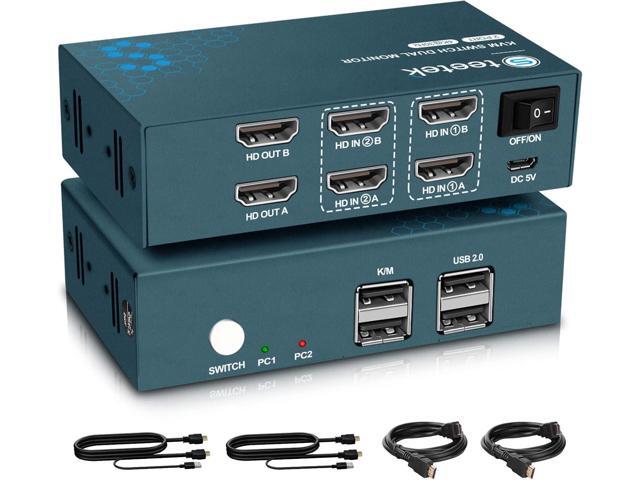 Click here for Steetek 2 Monitors 2 Computers KVM Switch HDMI  4K... prices