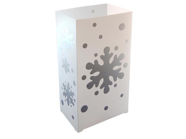 Click here for Plastic Luminaria Lanterns  Snowflake - Set of 10 prices
