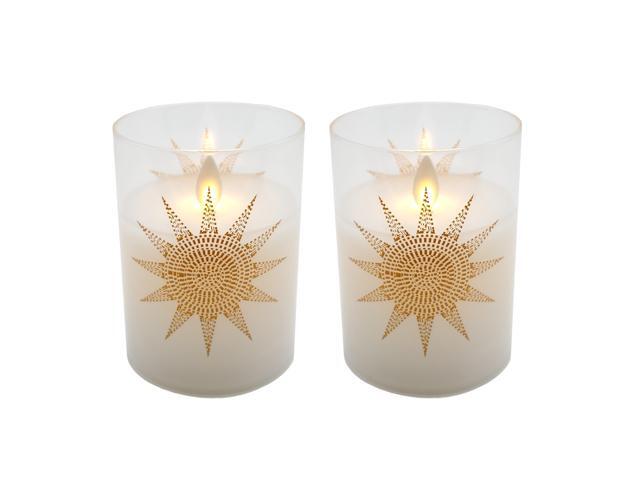 Click here for Battery Operated Glass LED Candles with Moving Fla... prices