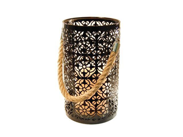 Click here for Metal Lantern with Battery Operated Candle - Black... prices