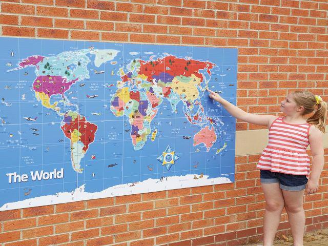 Click here for Merconnet Outdoor World Map Signboard  Learning To... prices