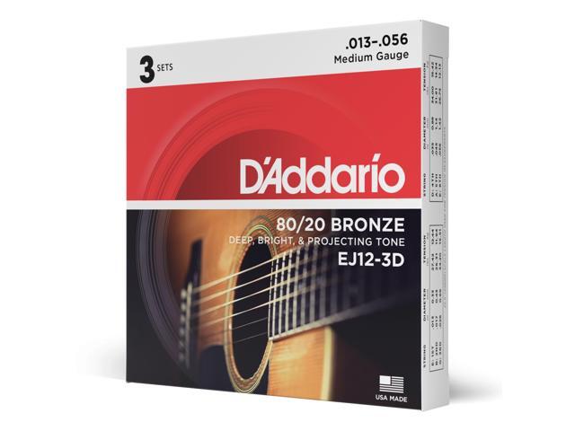 Click here for DAddario EJ12-3D 80/20 Bronze Medium Acoustic Guit... prices
