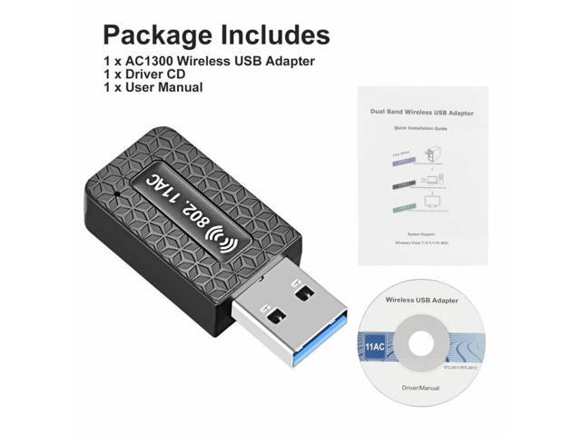Click here for 1300Mbps USB3.0 Wireless WiFi Adapter Dongle Dual... prices