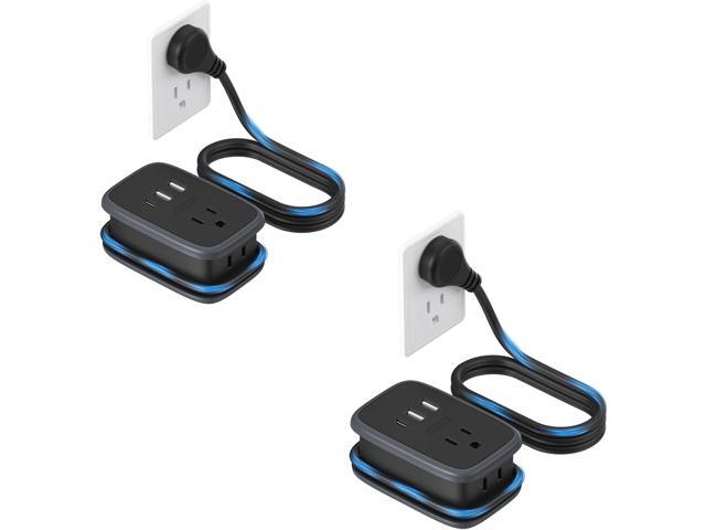 Click here for 2 Pack USB C Travel Power Strip  3 ft Wrapped Arou... prices
