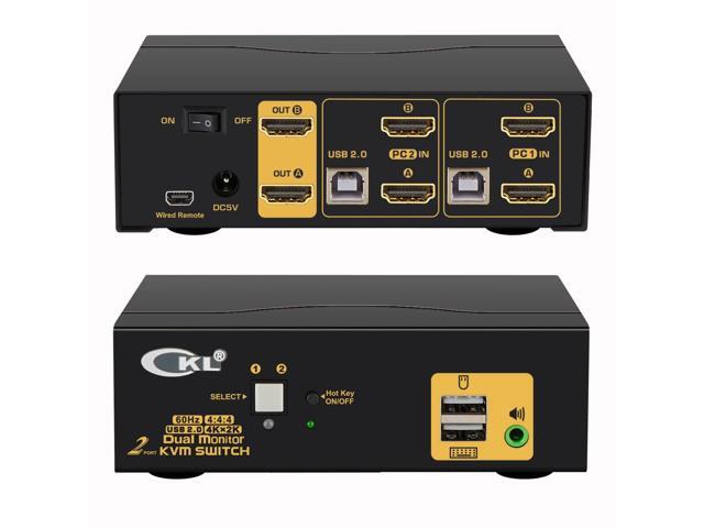 Click here for 2 Port KVM Switch Dual Monitor HDMI 4K 60Hz for 2... prices