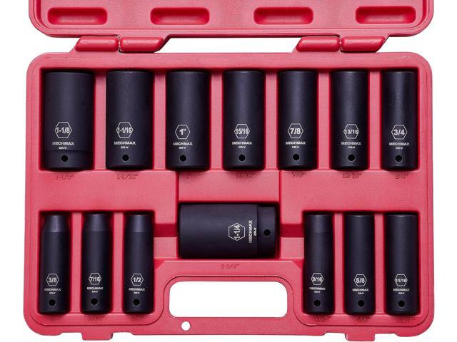Click here for Impact Socket Set 1/2 Inch Drive Deep SAE Sizes 14... prices